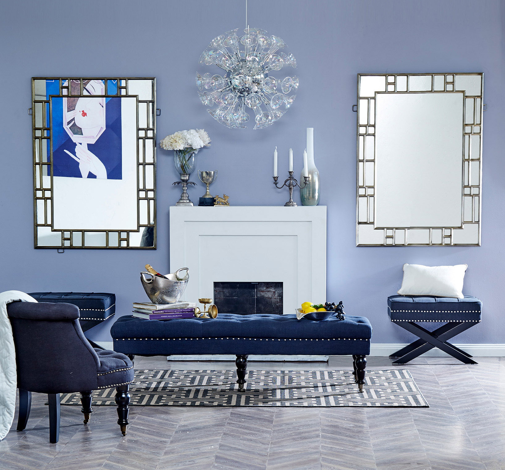 Luxe Living Room room ideas. Azure Lounge. By Temple & Webster