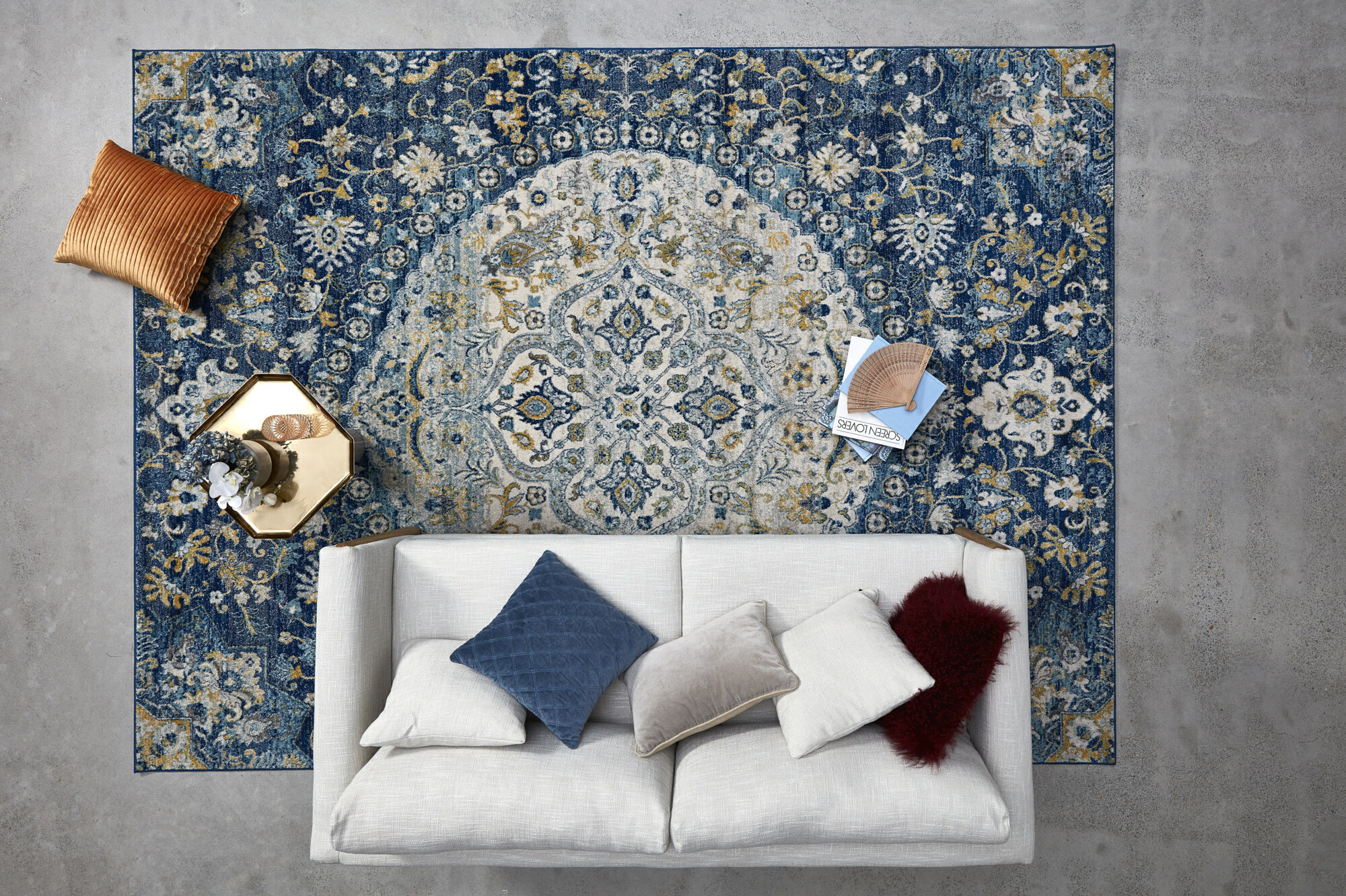 Casual Living Room room ideas. Rug Alert. By Temple & Webster