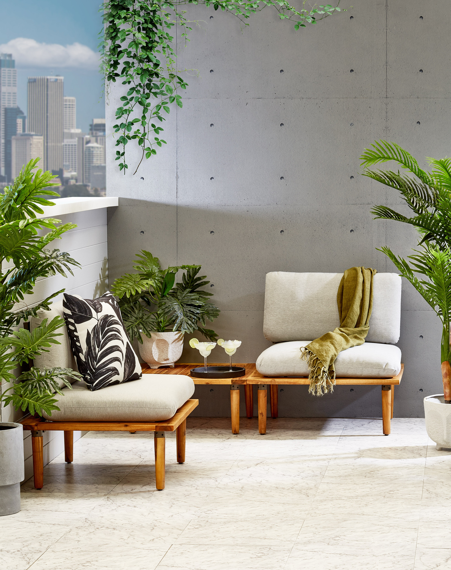 Casual Outdoor room ideas. Compact Outdoor Space. By Temple & Webster