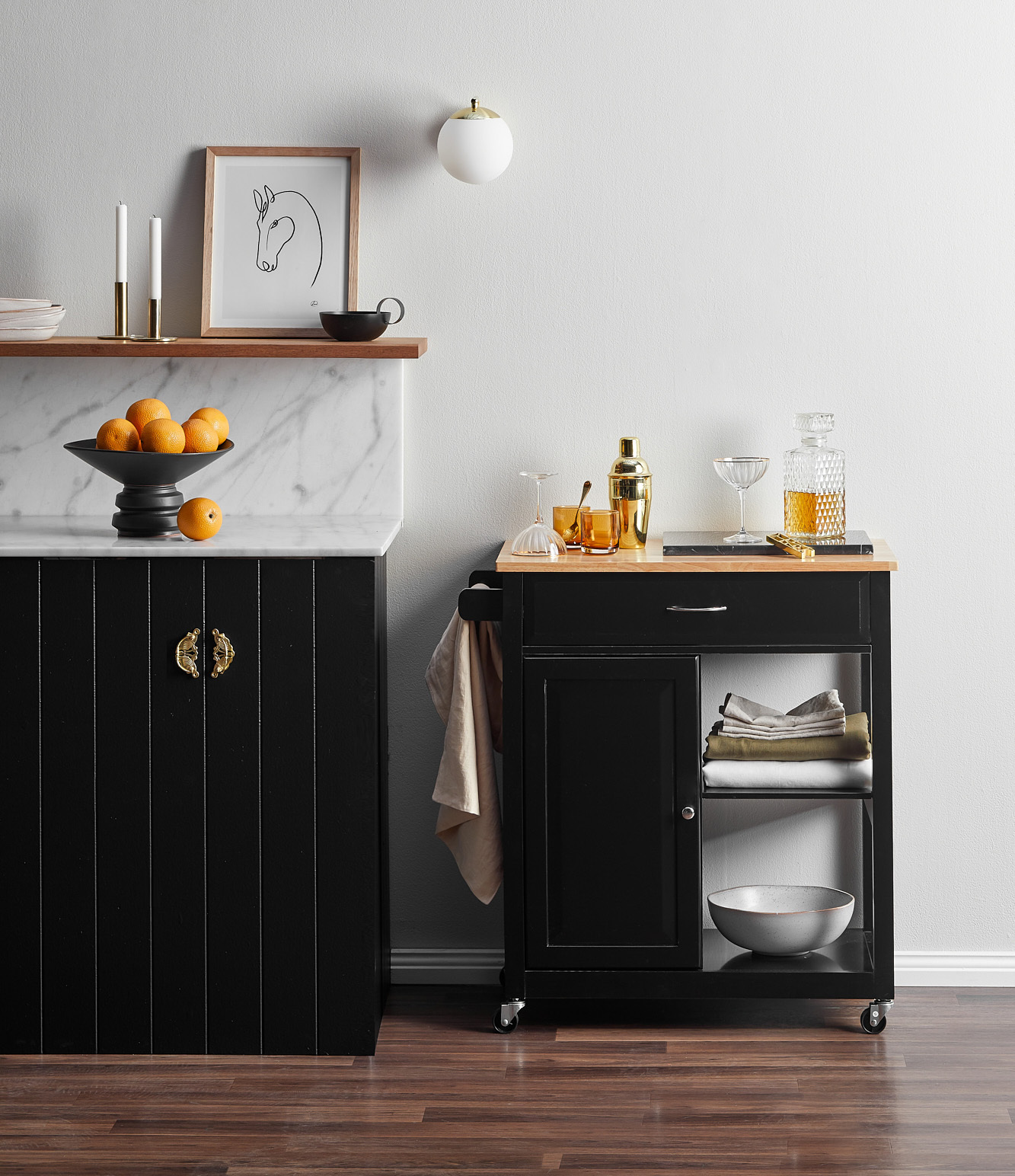 Contemporary Kitchen room ideas. Dark & Modern Bachelor Kitchen. By ...