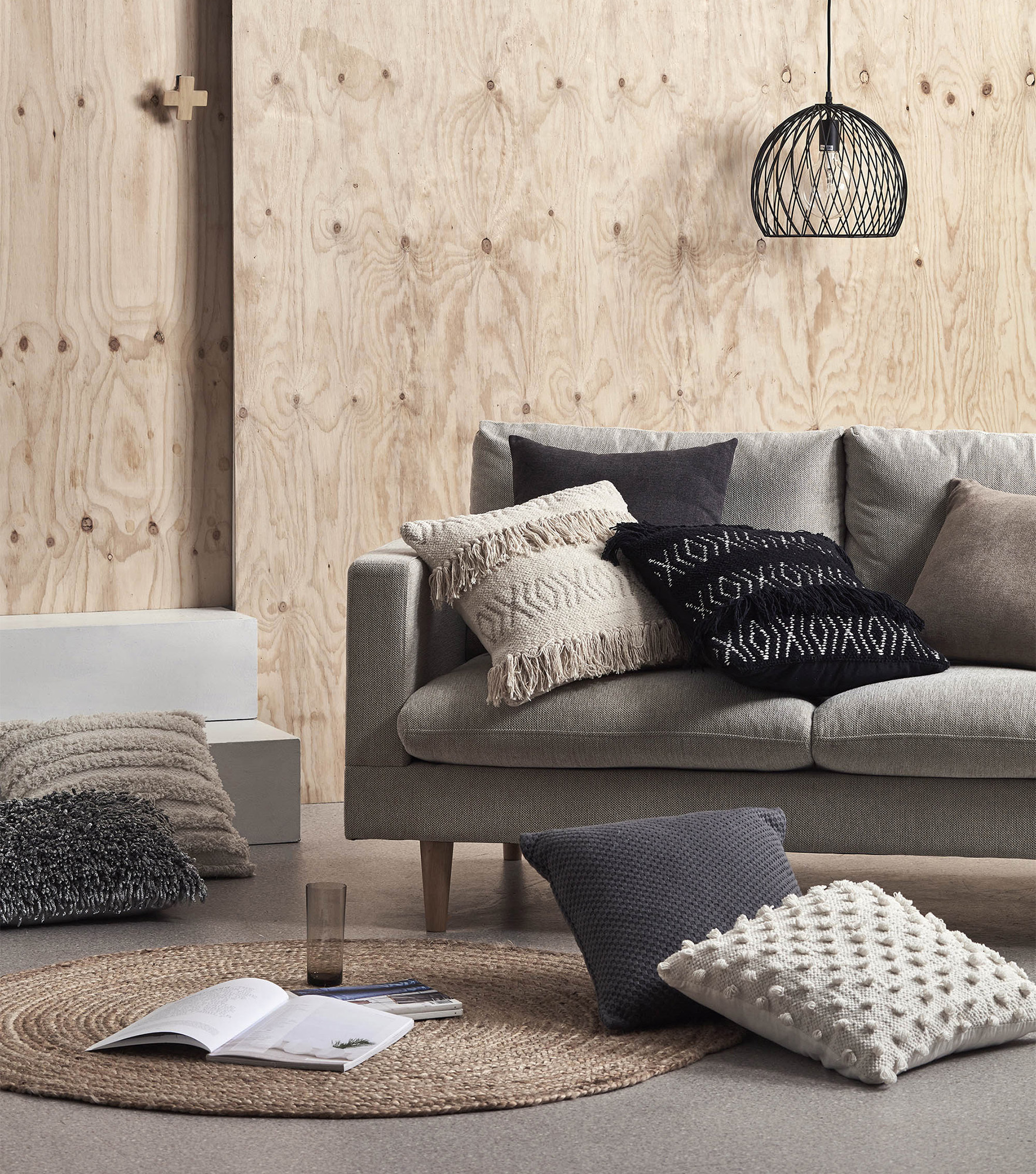 Casual Living Room room ideas. Neutral Cushions on Showcase. By Temple ...