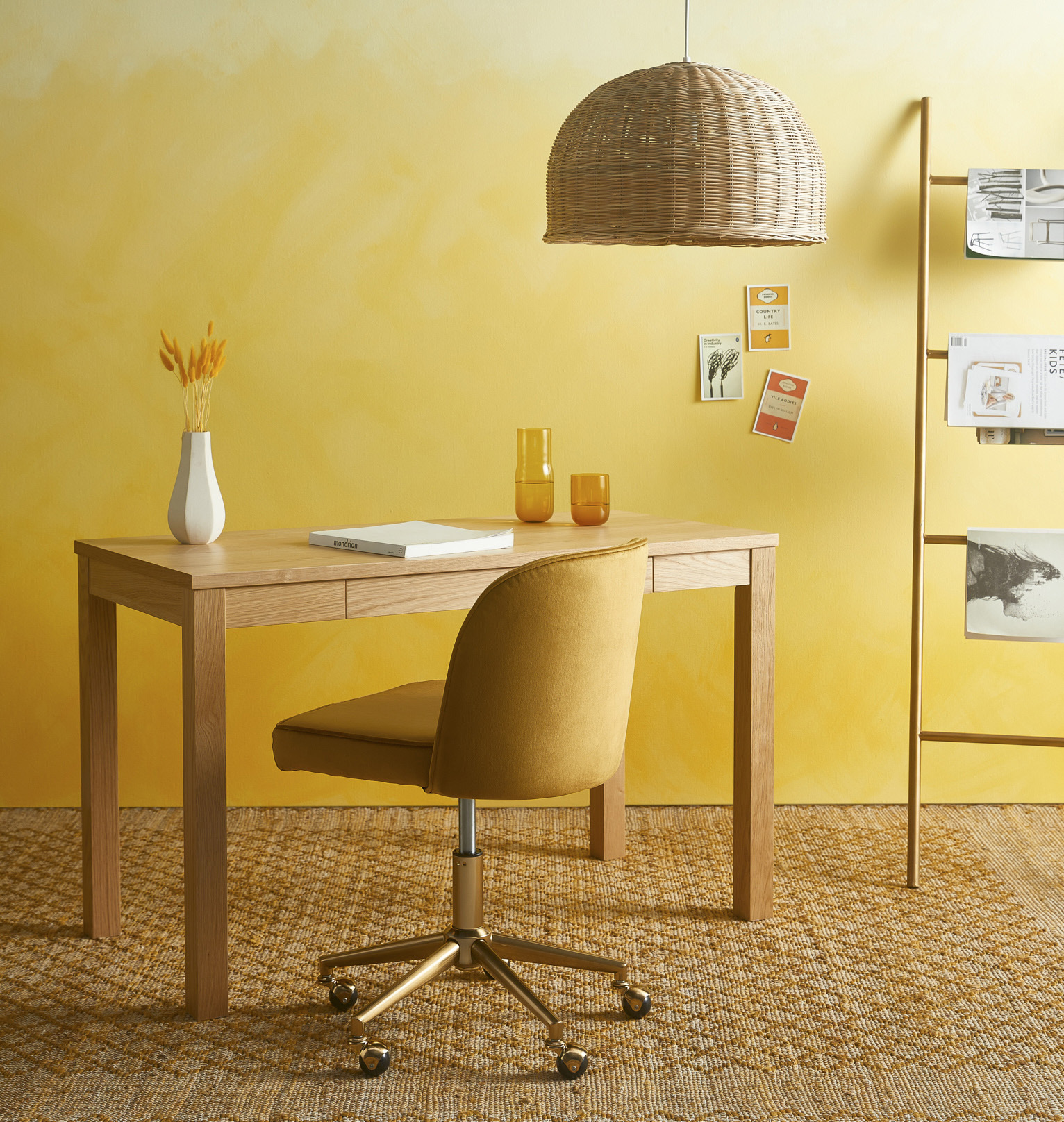 Casual Office room ideas. Retro Sunshine Office. By Temple & Webster