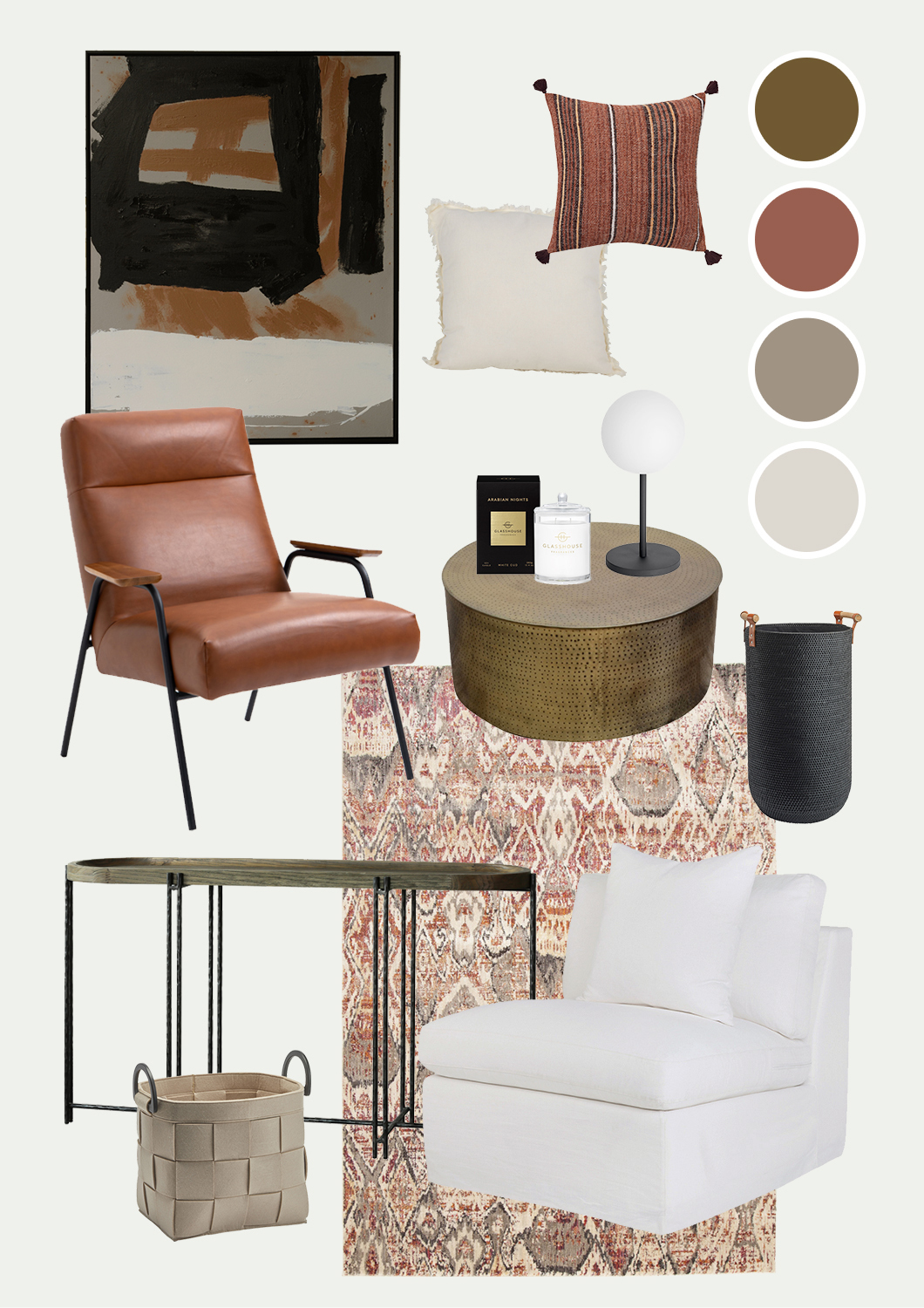 Industrial Living Room room ideas. Metal & Rust. By Temple & Webster