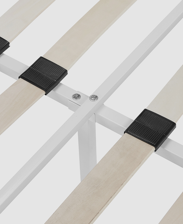 White bailey metal bed frame store