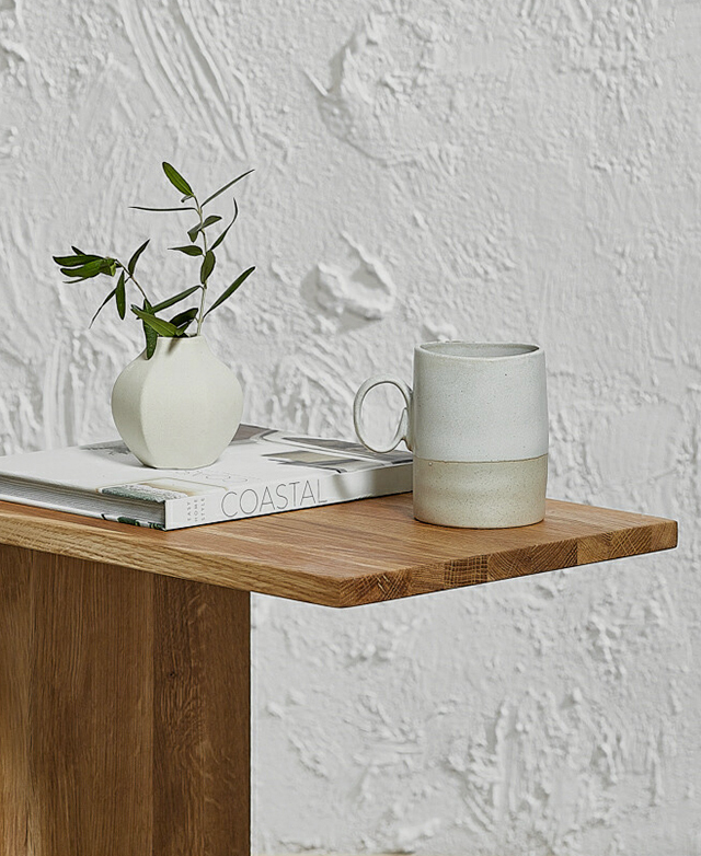 BayviewLiving Ollie Oak Wood Side Table | Temple & Webster