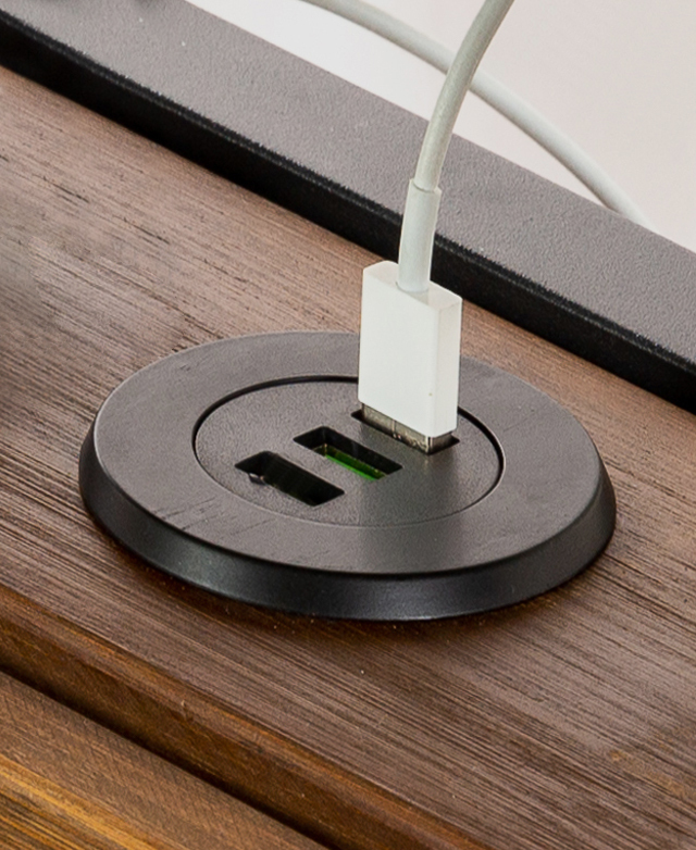 Studio Home Natural Venkata Bed with USB Port | Temple & Webster