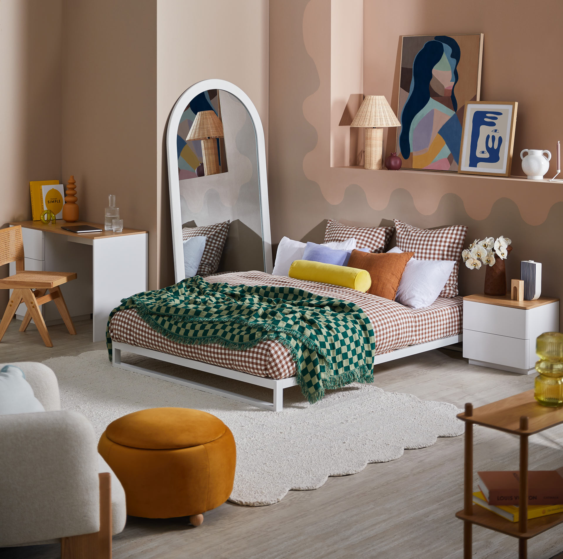 Retro Bedroom room ideas. Vintage Vibes Cocoon. By Temple & Webster