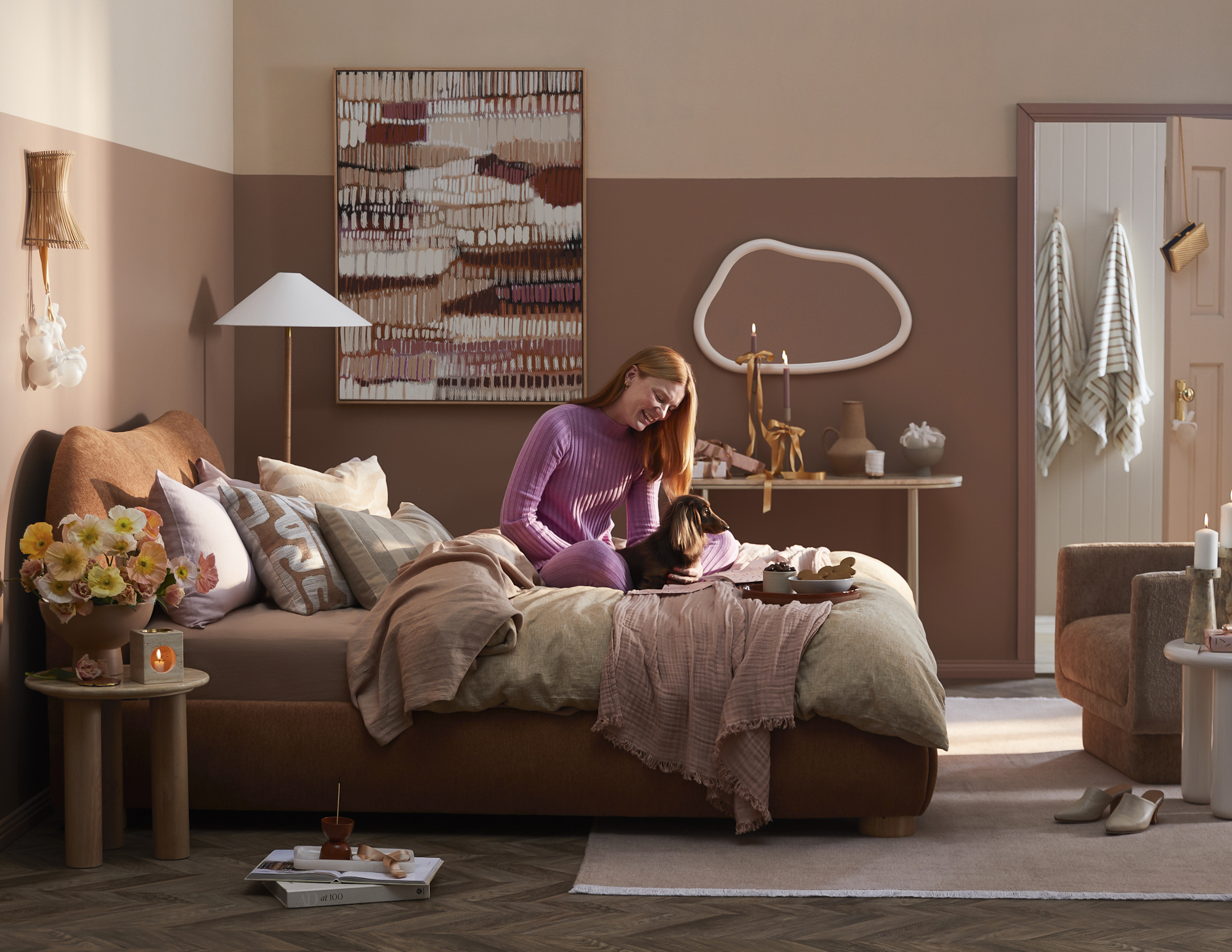 Retro Bedroom room ideas. Amber Ambiance Bedroom. By Temple & Webster