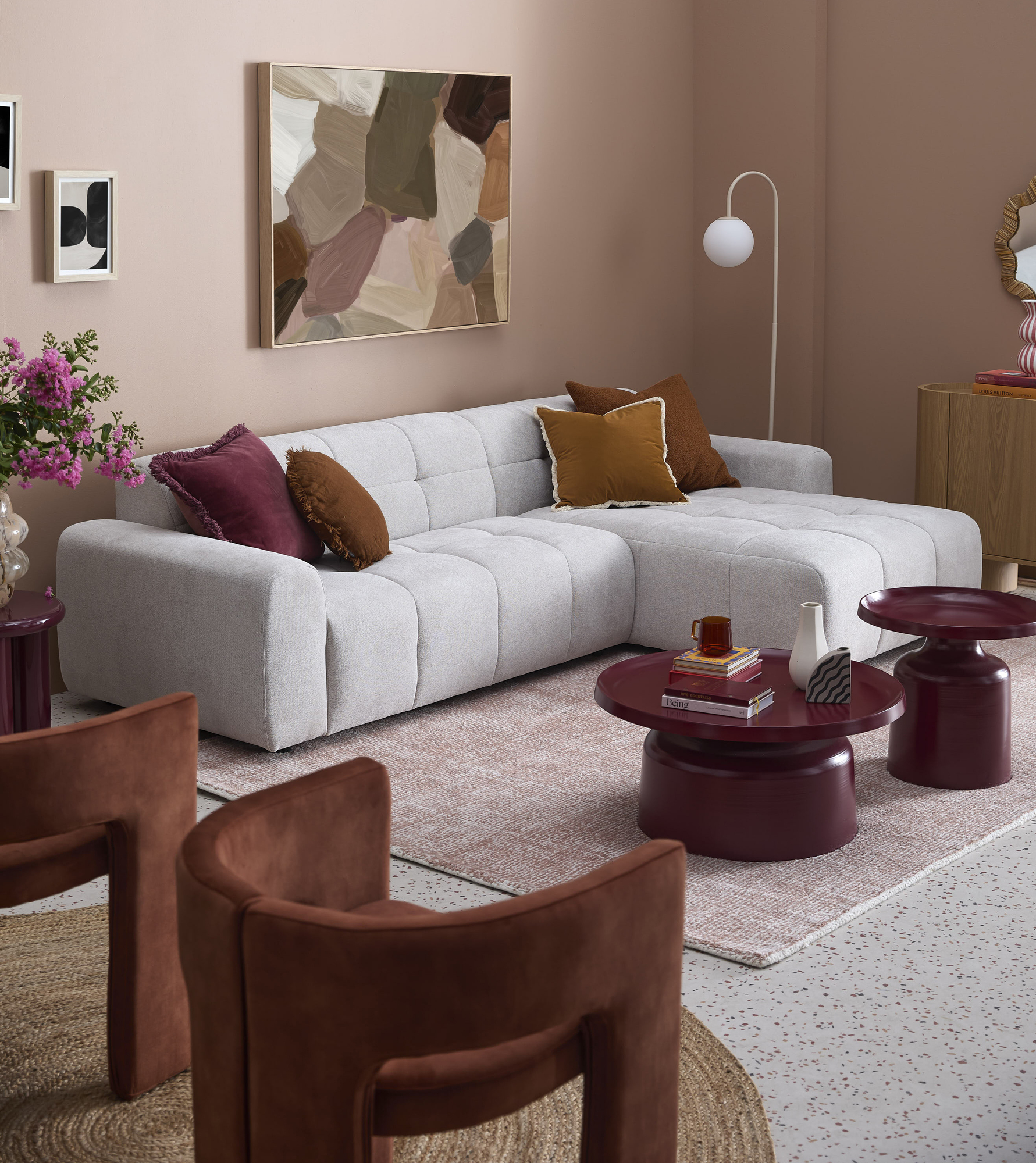 Contemporary Living Room room ideas. Merlot Meadow Chamber. By Temple ...