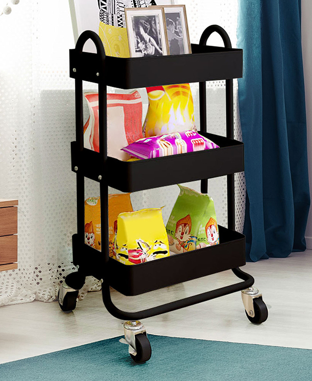 Oakleigh Home Shelton 3 Tier Metal Storage Trolley | Temple & Webster