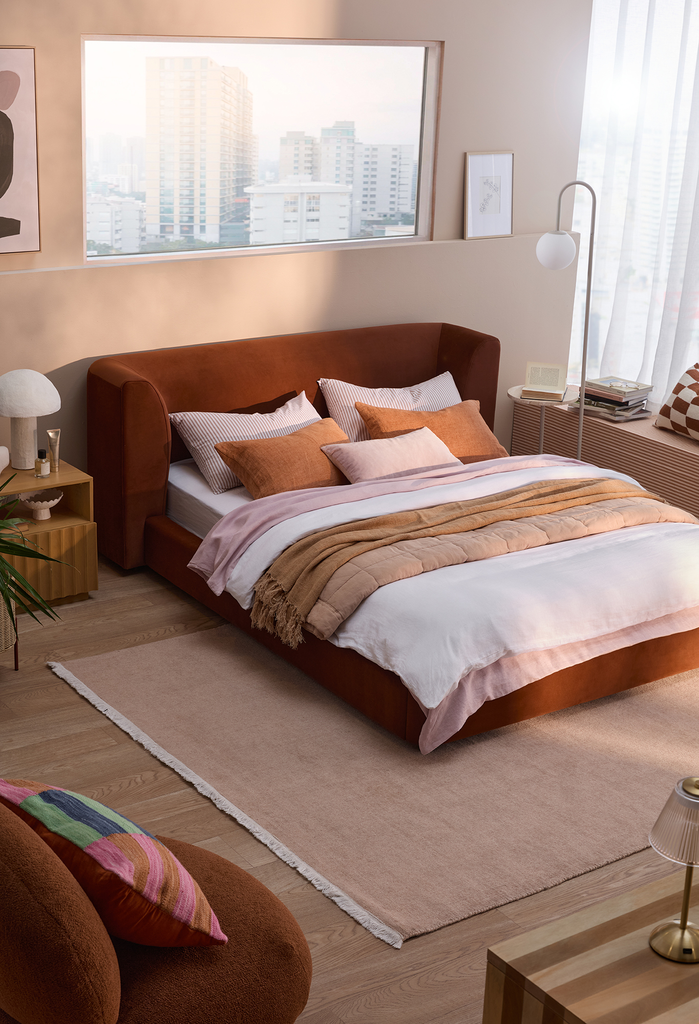 Contemporary Bedroom room ideas. Cinnamon Gala Bedroom. By Temple & Webster