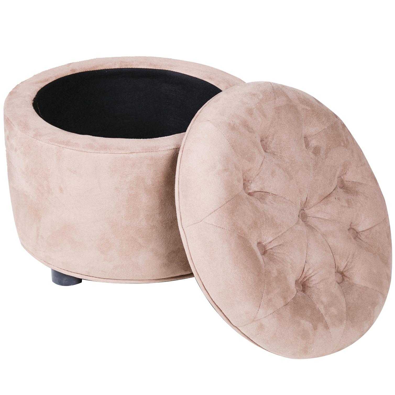 Round Fabric Ottoman