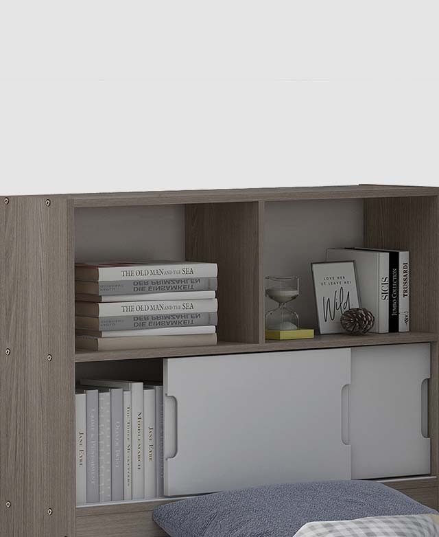 VIC Furniture Quentin King Single Storage Bed with Wall & Tower ...