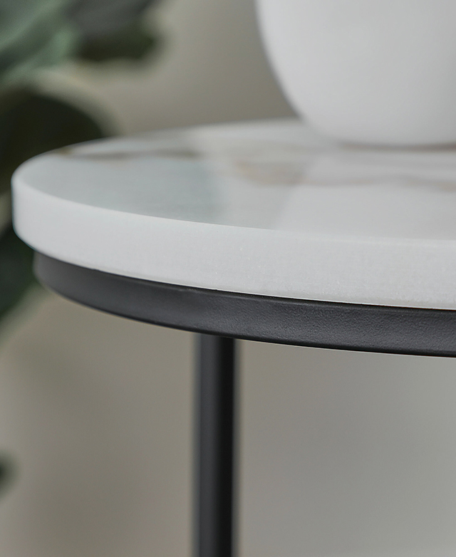 Maddison Lane 2 Piece Marley Marble Nesting Side Table Set | Temple ...