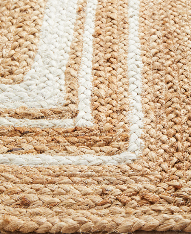 Network Rugs Natural & White Kyros Caratacos Hand-Braided Jute Runner ...