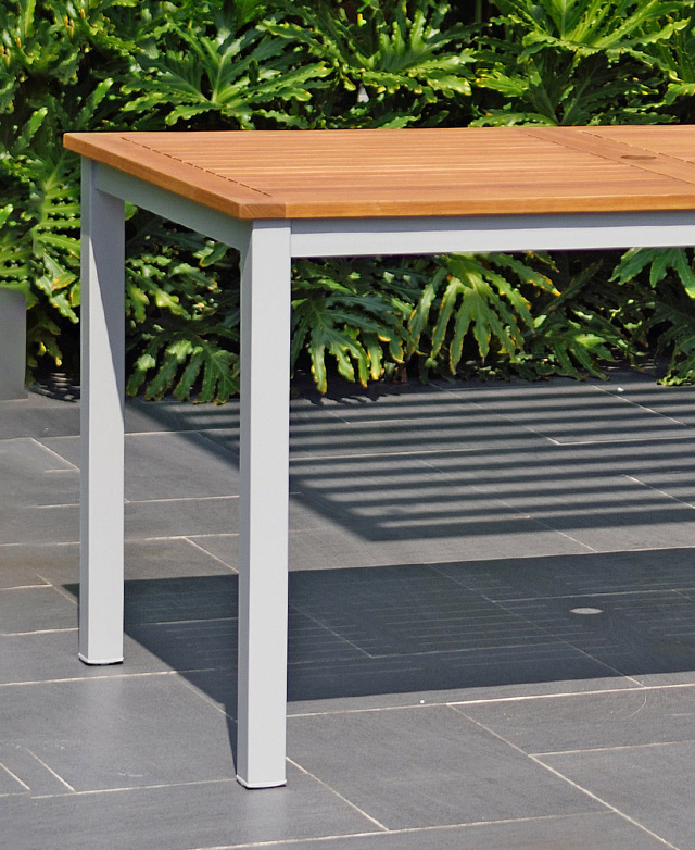 Temple & Webster Natural Maui Eucalyptus Wood Outdoor Dining Table