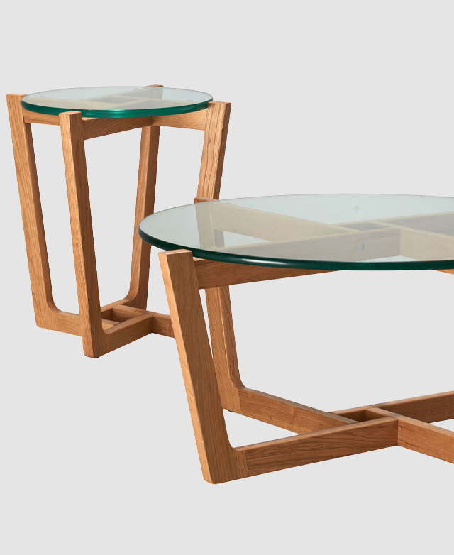 Estudio Furniture Natural Monterey Glass Top Coffee & Side Table Set ...