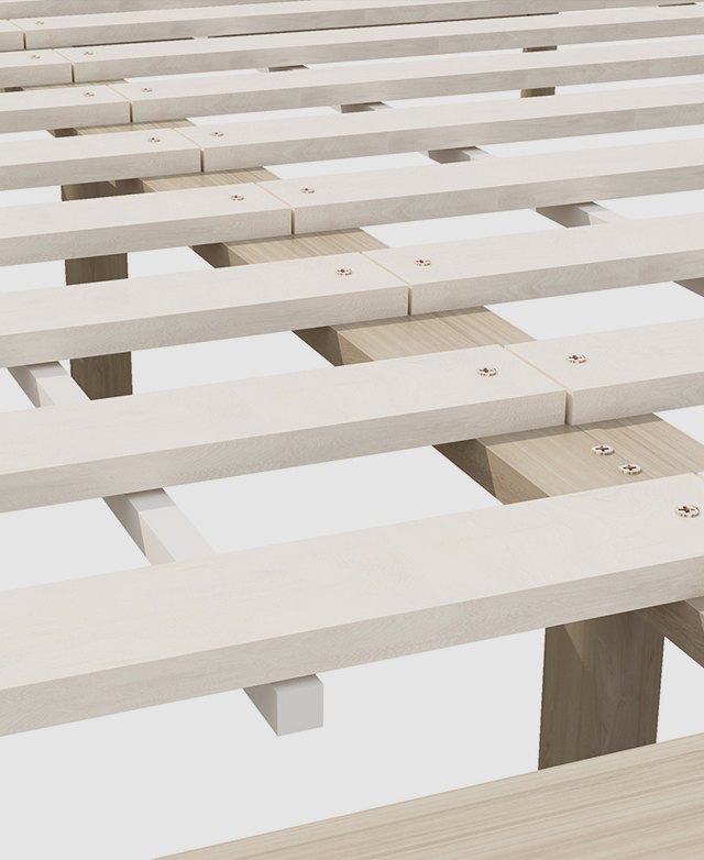 LivingFusion Ellisha Pine Wood Bed Base | Temple & Webster