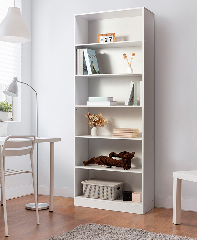Core Living Belle 78cm 6 Tier Bookcase | Temple & Webster