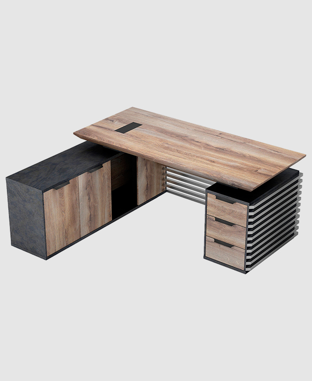 InnovaStudio Phoenix Executive Desk with Return | Temple & Webster