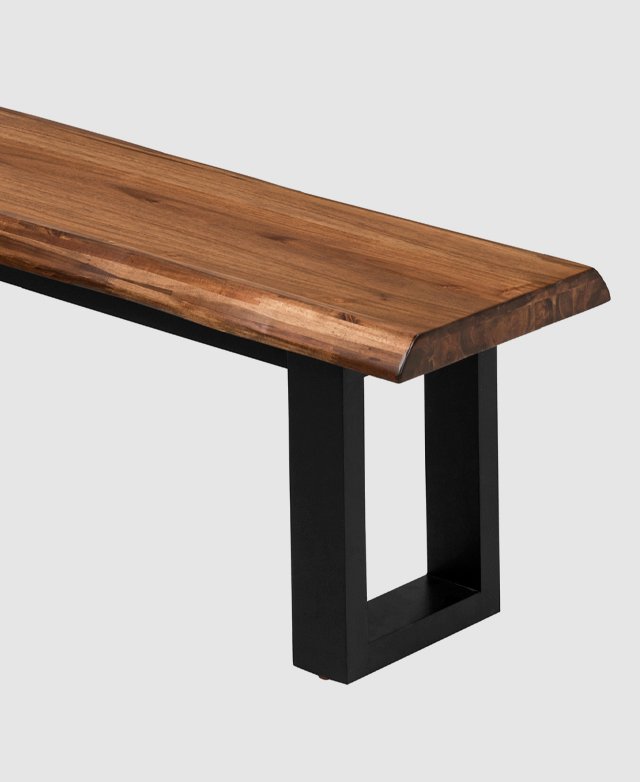 EstudioFurniture Millbrooke Live Edge Acacia Wood Bench | Temple & Webster