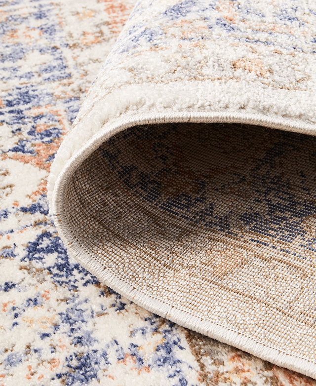 Network Rugs Blue Vintage Look Adalbert Round Rug | Temple & Webster