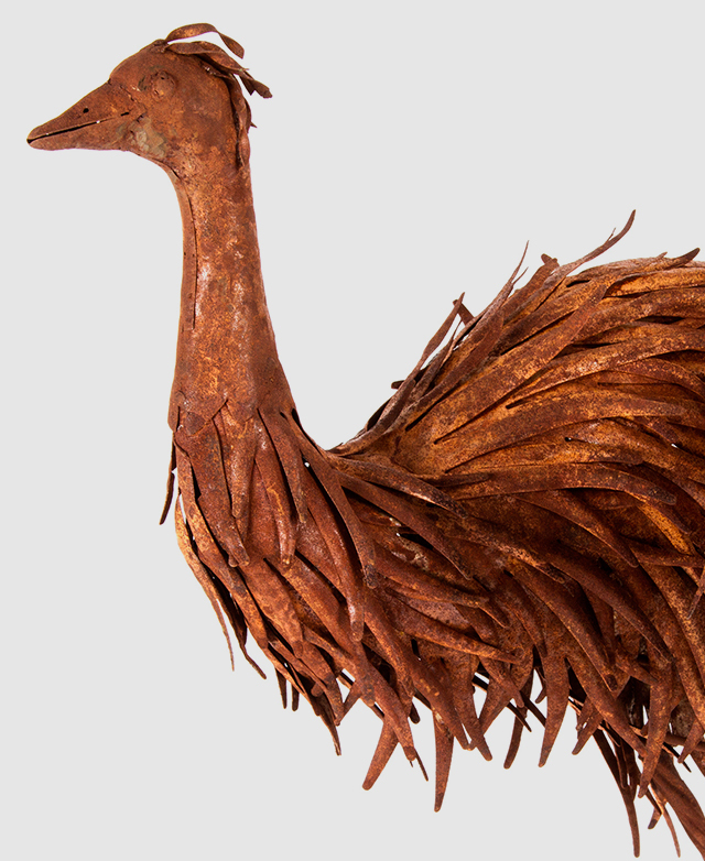 High St. 2 Piece Emu Metal Outdoor Statue Set | Temple & Webster