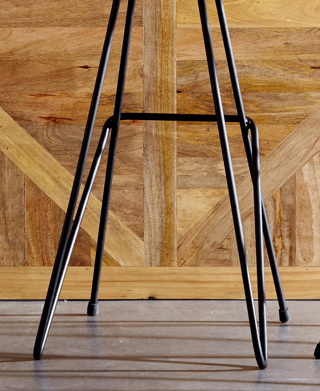 LaVerde 71cm Industrial Pin Iron Barstool | Temple & Webster