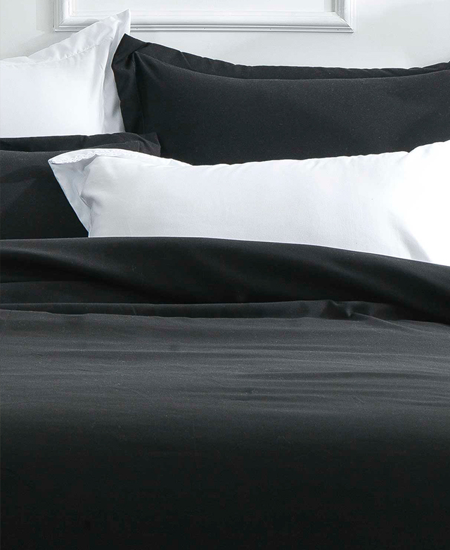 Palatial Designs Black Samia Quilt Cover Set | Temple & Webster
