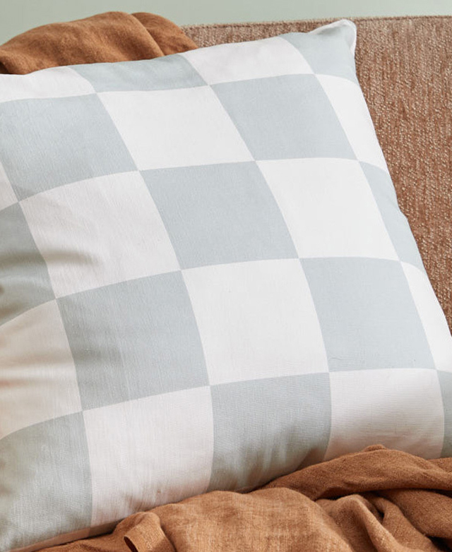 Aldrin Home Check Arlo Cotton Cushion | Temple & Webster