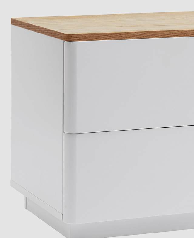 Temple & Webster Brianna 2 Drawer Bedside Table