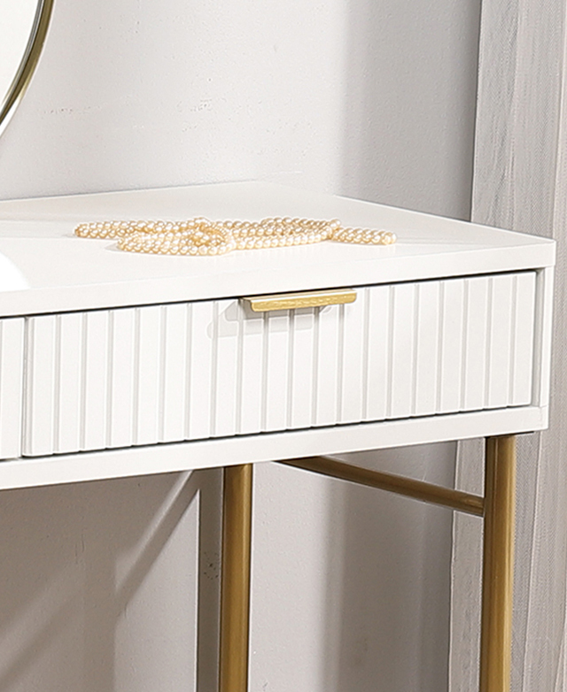 Cape Furniture Lilah 2 Drawer Ribbed Dressing Table with Mirror ...