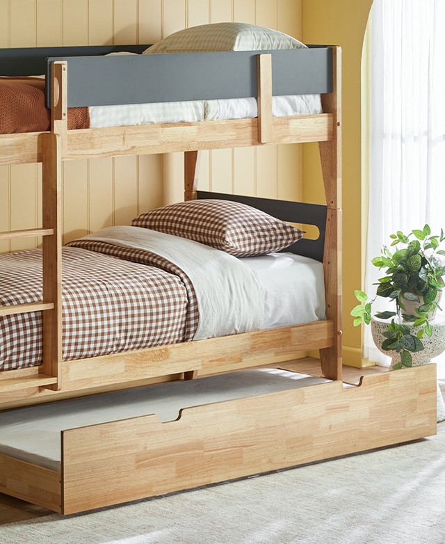 Temple & Webster Charcoal Casla Bunk Bed