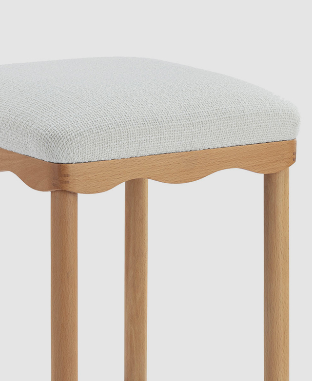 Temple & Webster 70cm Hedda Scalloped Bar Stool