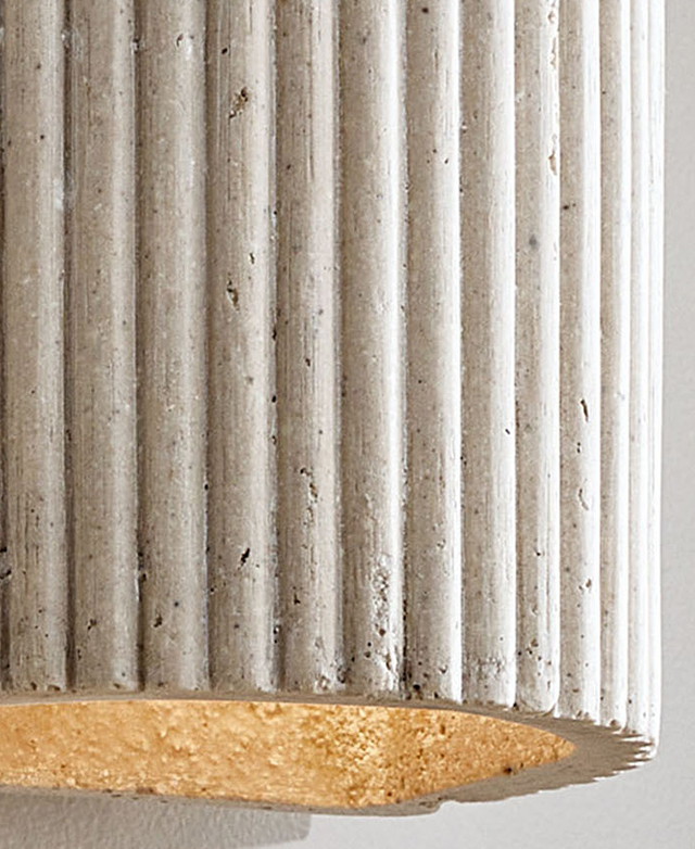 Temple & Webster Mya Travertine-Look Wall Sconce