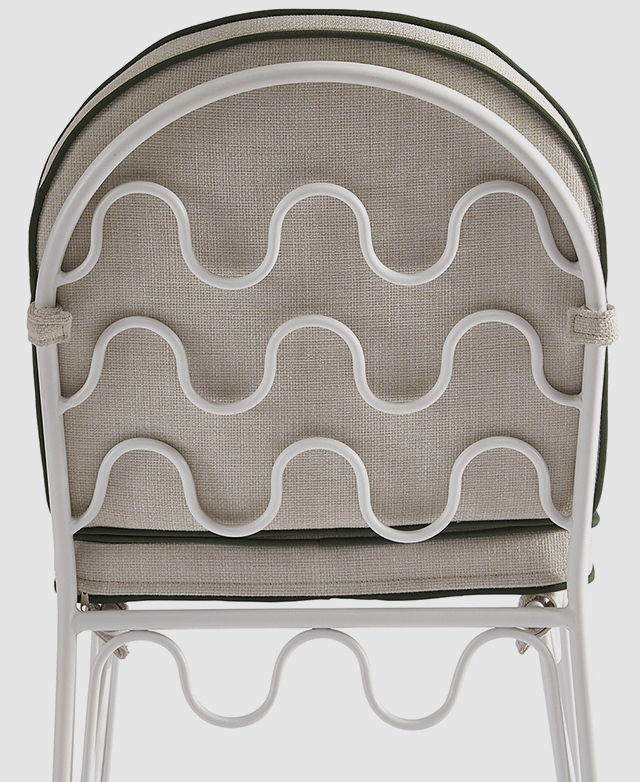Temple & Webster Shelly Wavy Steel Outdoor Dining Chairs