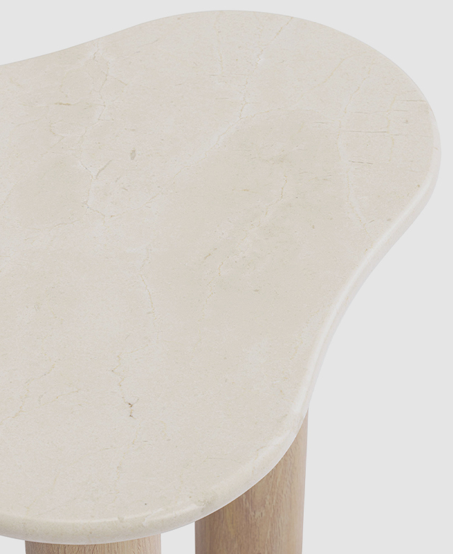 Temple & Webster Iggy Irregular Marble Side Table