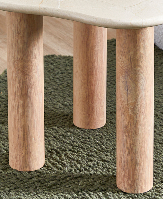 Temple & Webster Iggy Irregular Marble Side Table