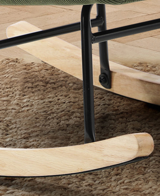 LivingFusion Erin Corduroy Rocking Chair | Temple & Webster