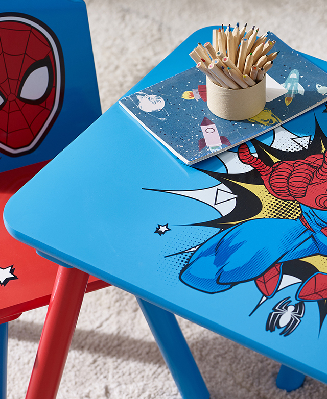 DisneyHome Disney Home Kids' Marvel Spider-Man Table, Chairs & Toy ...