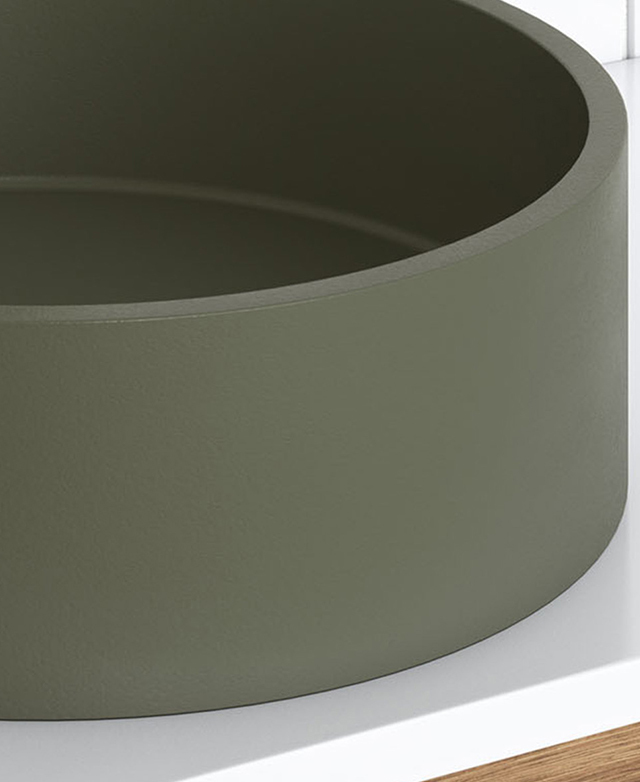 Temple & Webster Clover 382mm Round Concrete Above Counter Basin