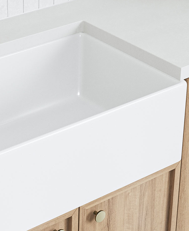 Adana Fireclay Blake 762mm Single Fireclay Farmhouse Sink | Temple ...