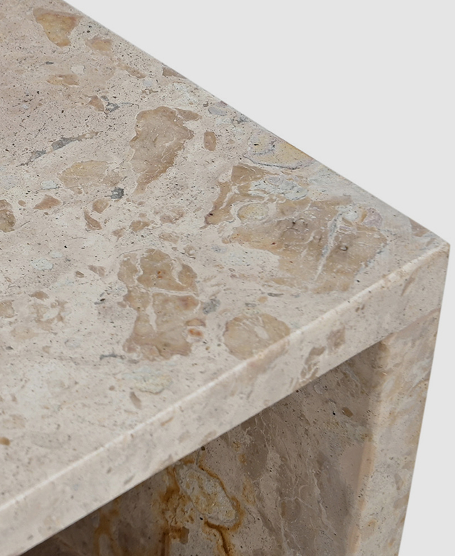Beige Delight Mia Marble Side Table | Temple & Webster