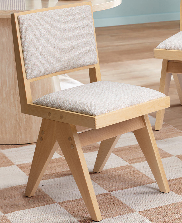 Temple & Webster Adi Beech Wood Dining Chairs