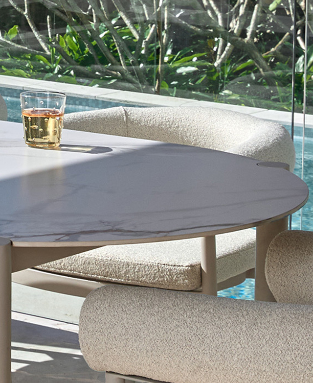 Temple & Webster Palmira Ceramic Outdoor Dining Table