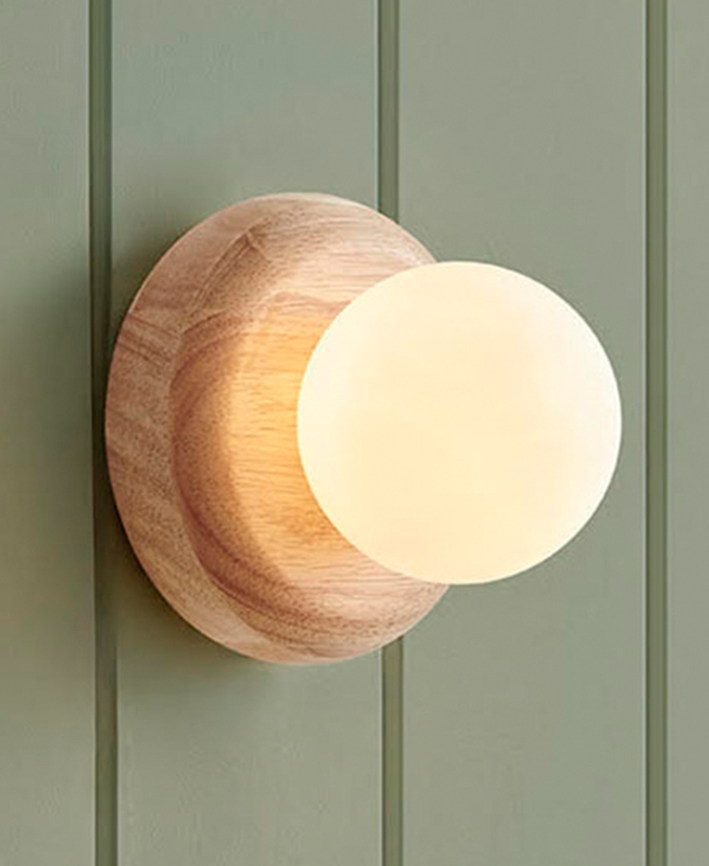 Howie Rubberwood Wall Light | Temple & Webster