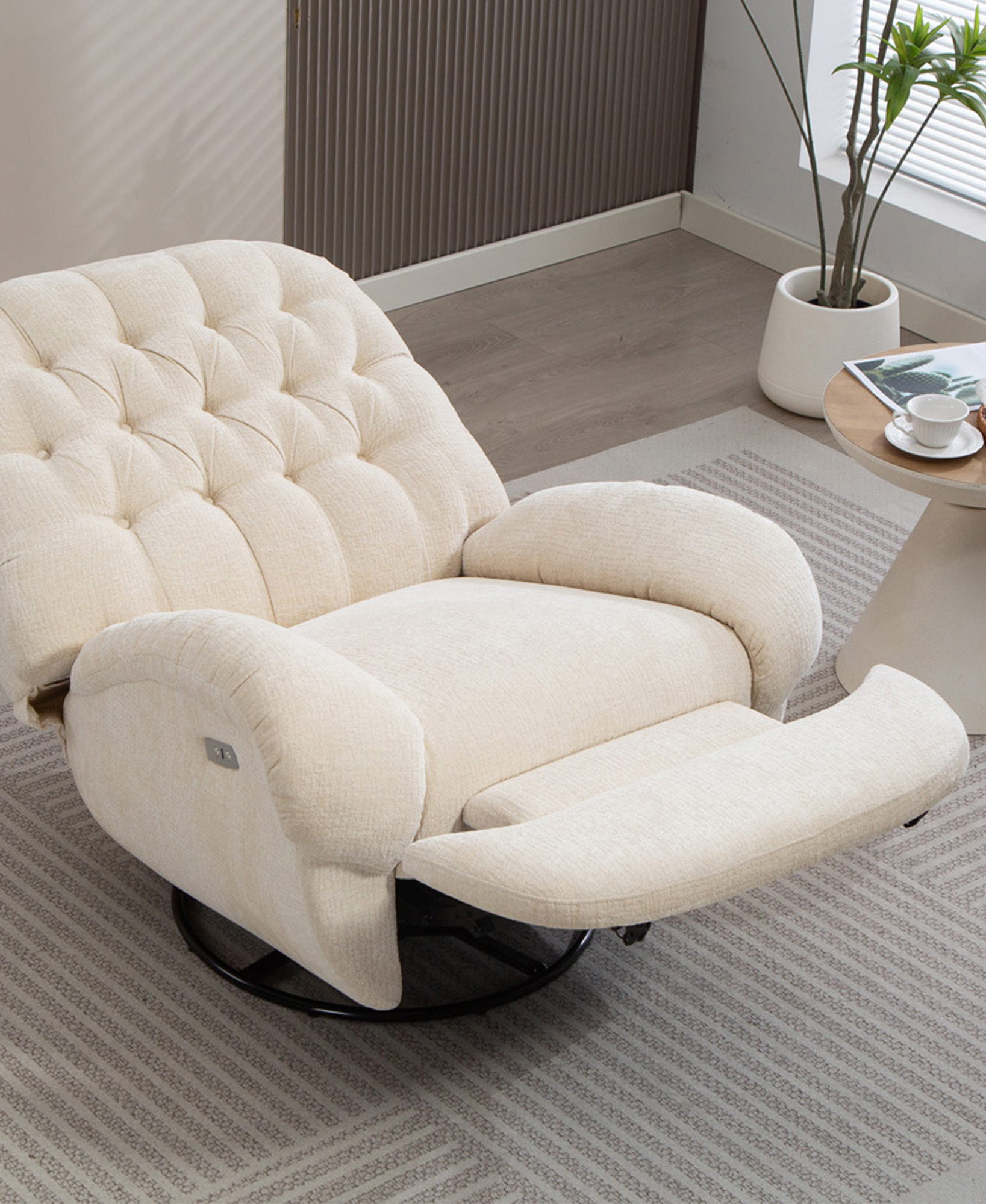 ShirleyLaneFurniture Merlin Electric Swivel Recliner Chair | Temple ...