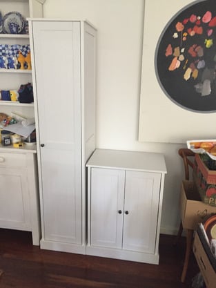In Home Furniture Style White Hamptons Double Door Cupboard & Reviews ...