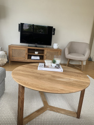 Temple & Webster Olwen Oak Coffee Table & Reviews