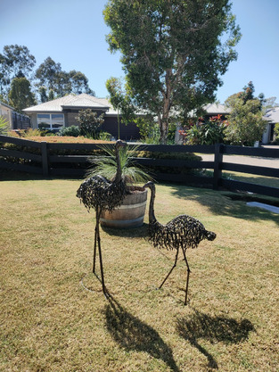 High St. Tall Metal Mr Emu Sculpture | Temple & Webster